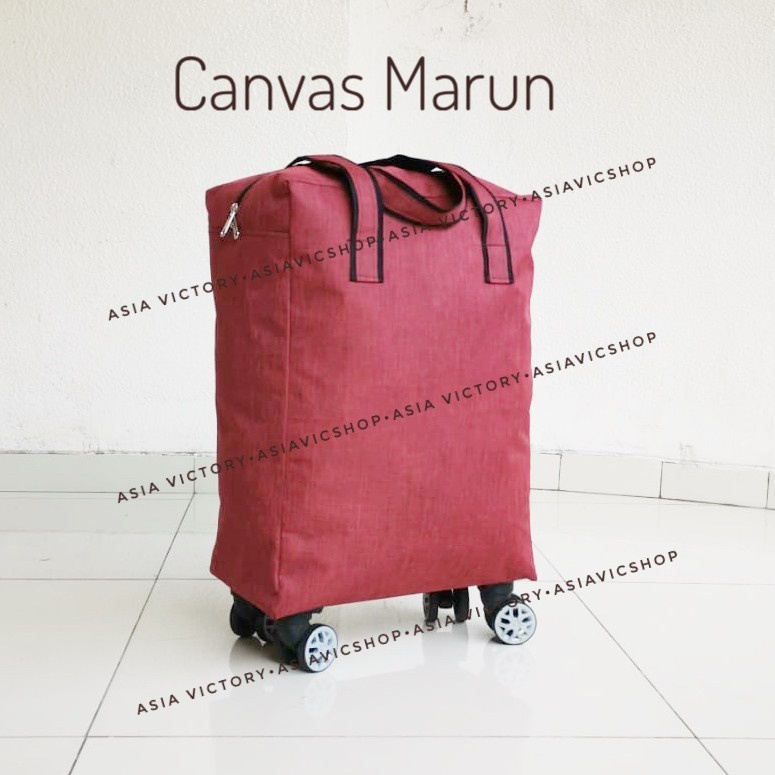 Jual Tas Travel Barang Roda 4 Koper Lipat Folding Foldable Shopping Bag ...