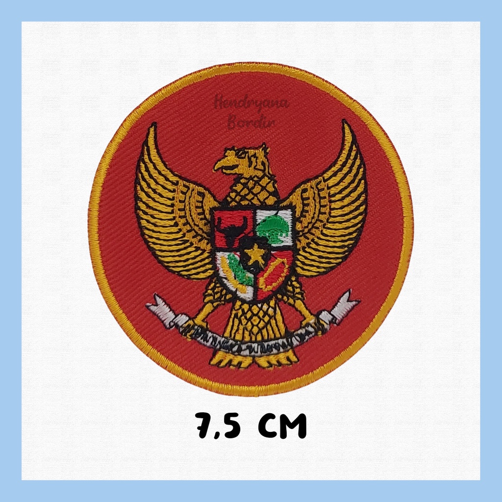 Jual Bordir Logo Garuda Indonesia Bulat Hitam Merah Putih | Shopee ...