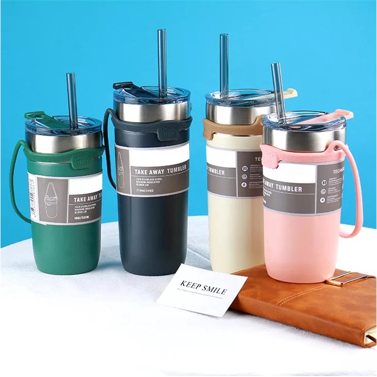 Jual Mug Tumbler Botol Minum Termos Untuk Kopi Susu Teh Stainless Steel ...