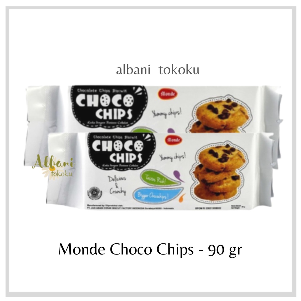Jual Monde Choco Chips - Monde Cookies - Biskuit Monde - Kue Choco ...