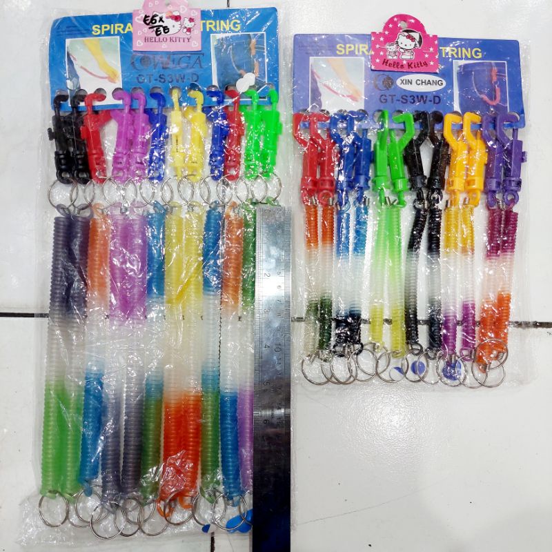 Jual Gantungan Kunci Spiral Fleksibel Lusinan 12pcs JLY Grosir | Shopee ...