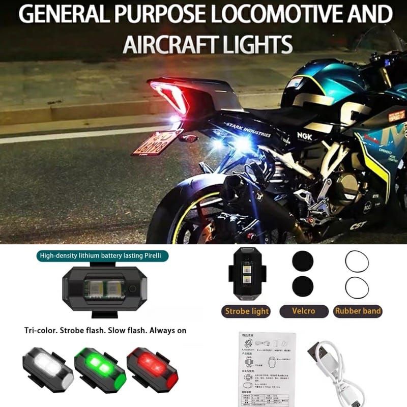 Jual Lampu LED Pesawat Lampu LED Motor Mobil Sepeda Drone Flash Nyala ...