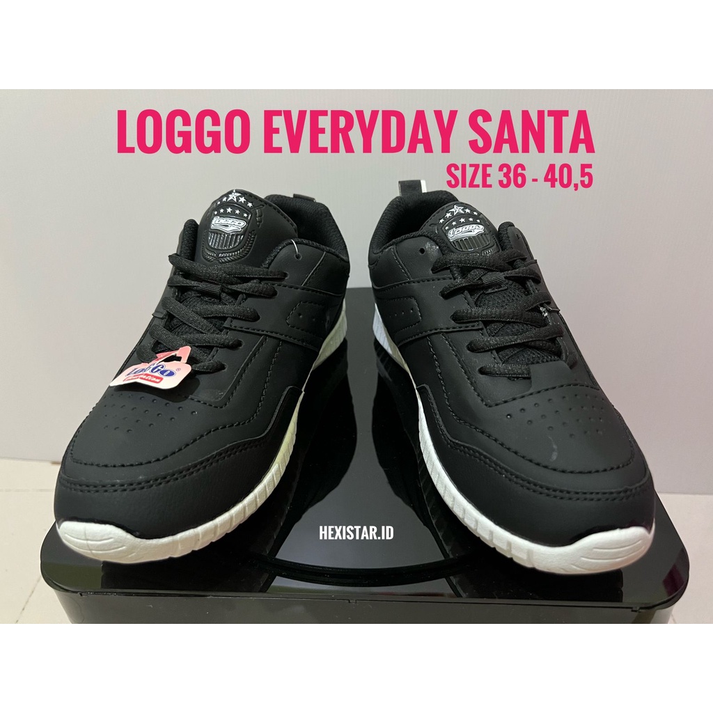 Jual Sepatu Sekolah Loggo Everyday Santa SD SMP Hitam Sneaker | Shopee ...