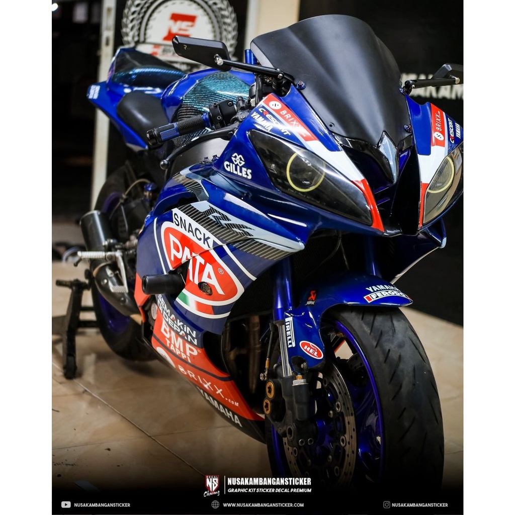 Jual STIKER DECAL SEPEDA MOTOR YAMAHA R6 FULL BODY LIVERY PATA WSBK ...