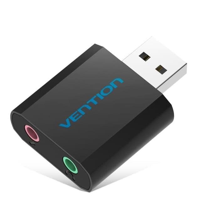 Jual Vention S13 Universal External USB Sound Card - Black | Shopee ...
