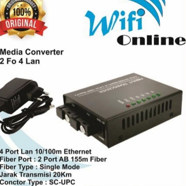 Jual Media Converter Fiber Optic 2Fo 4 LAN/Ethernet Switch 2 FO 4 LAN | Shopee Indonesia