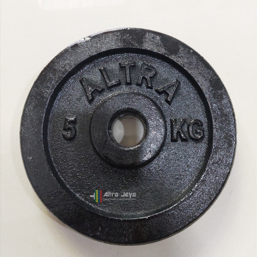 Jual plat barbel 5kg plate barbell besi 5kg lempengan beban dumbel ...