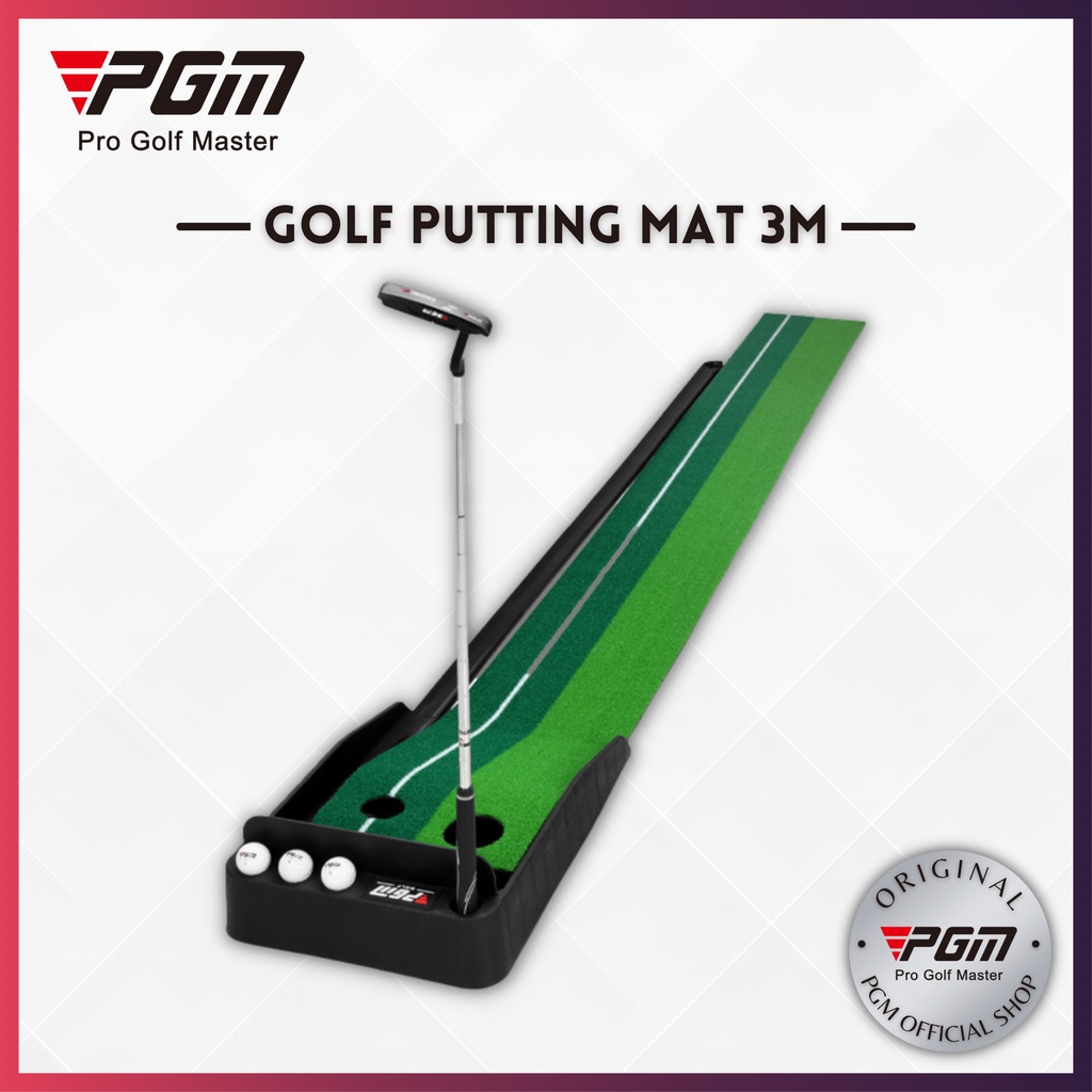 Jual PGM Golf Putting Mat Trainer 3 Meter Complete Upgraded Version ...