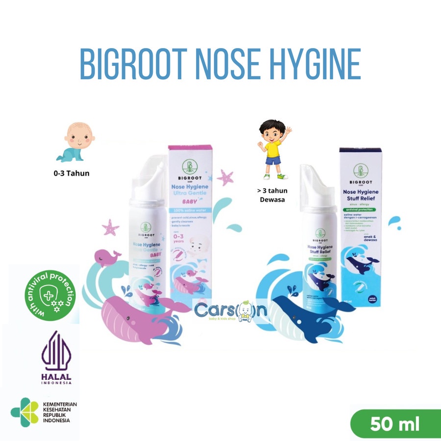 Jual BIGROOT Nose Hygiene Stuff Relief & Ultra Gentle Baby 50ml ...