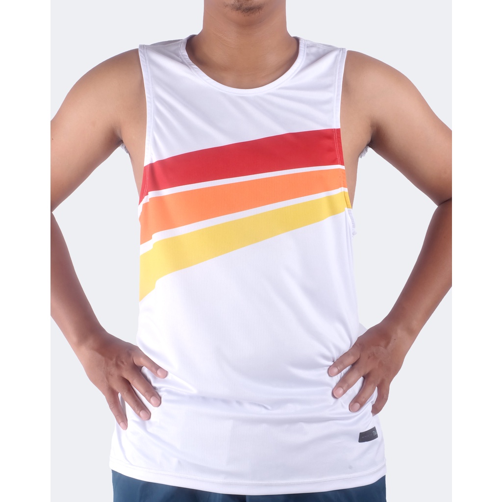 Jual RUNNING JERSEY - SINGLET RETRO WHITE | Shopee Indonesia