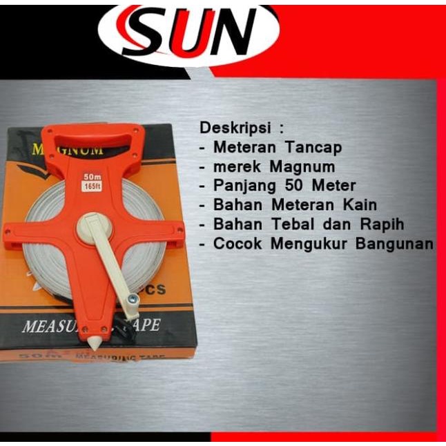 Jual meteran 50 Meter | Meteran Roll 50 Meter | Meteran Tancap | Shopee ...