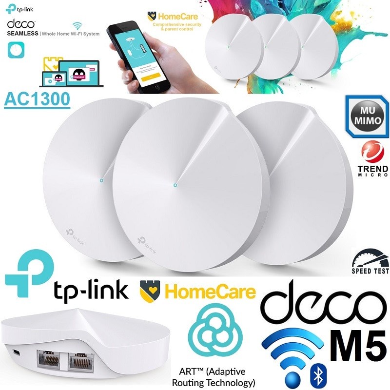 Jual TPLINK Deco M5 AC1300 The Most Secure Whole-Home Mesh Wi-Fi System ...