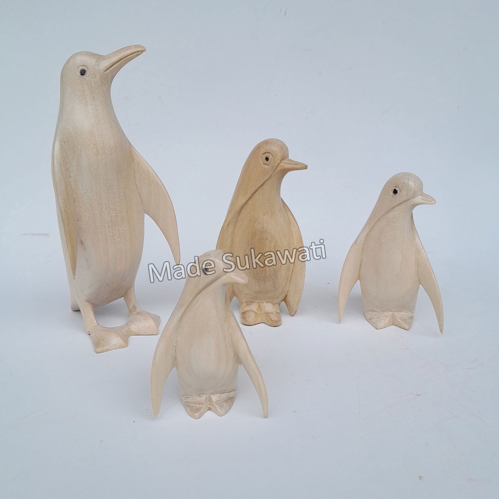 Jual Kerajinan patung kayu Pinguin Penguin mini handmade ukiran bali ...