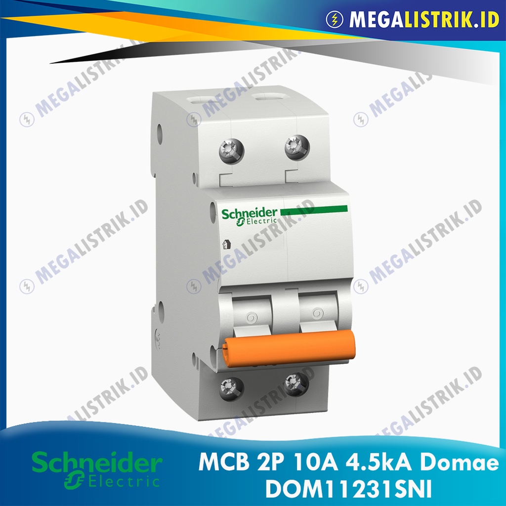 Jual SCHNEIDER MCB DOMAE 2P 10A / 2 PHASE 10 AMPERE SNI DOM11231SNI | Shopee Indonesia