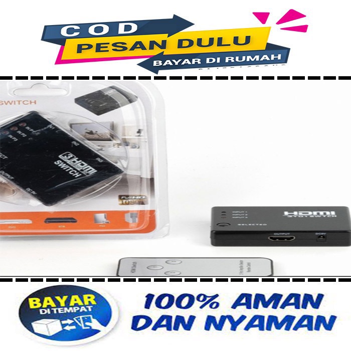 Jual HDMI SWITCHER 3 PORT (with Remote) | Shopee Indonesia