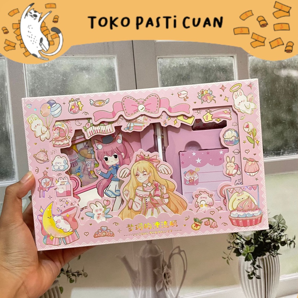 Jual paket sticker (4 in 1) karakter cewe lucu imut lakban keren elegan ...