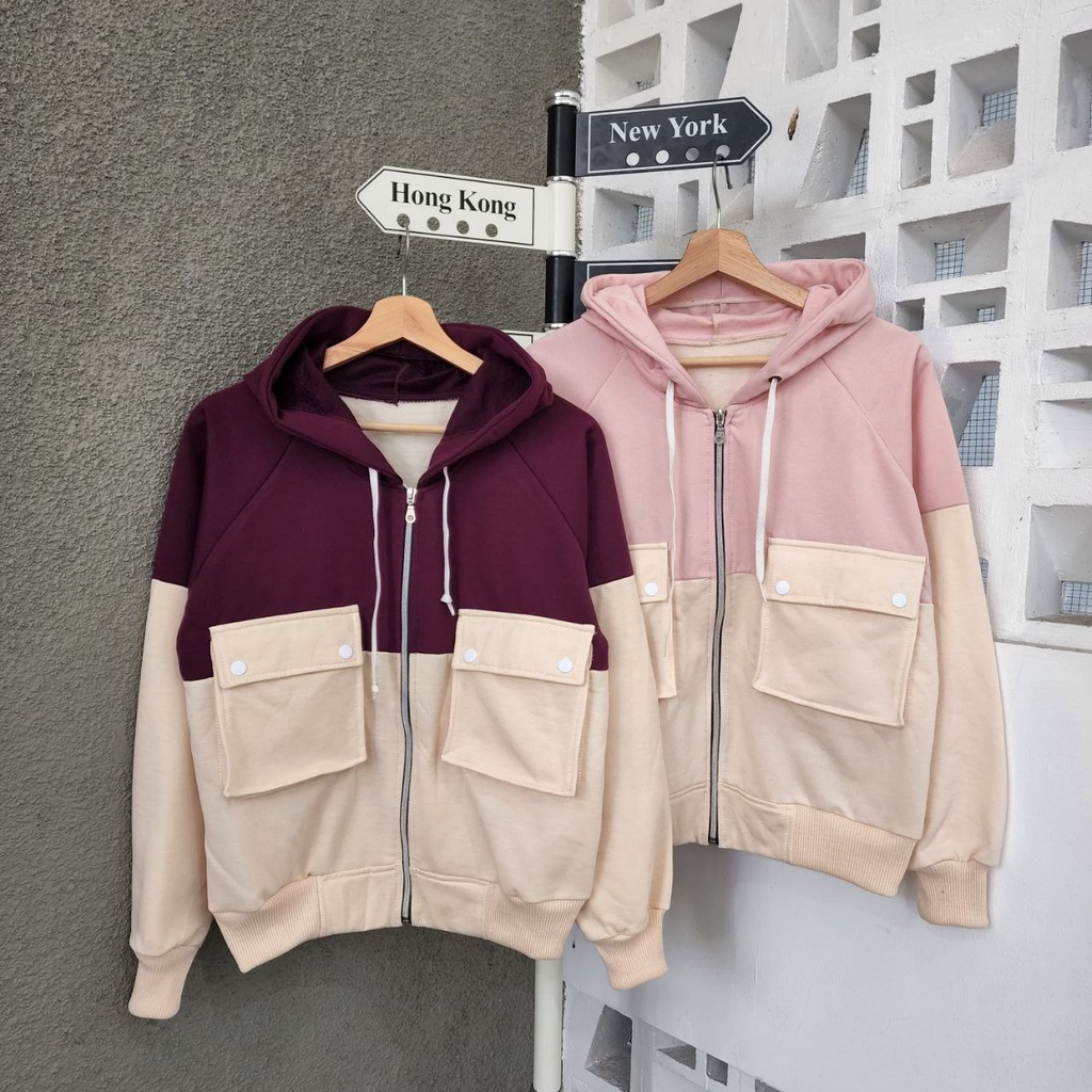 Jual (isi 2 pcs) Jaket couple pasangan terbaru / jaket semi parka ...