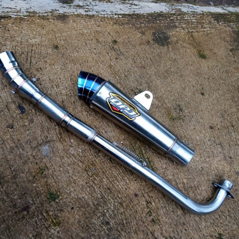 Jual Knalpot racing Dpj Ujung Blue buat Jupiter Vega Supra karisma Revo ...