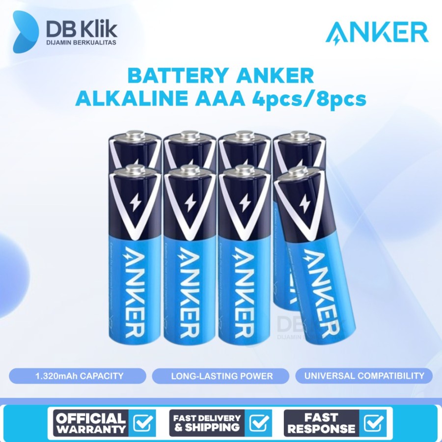 Jual Battery Anker Alkaline AAA NoRechargeable B1820-Alkaline AAA ...