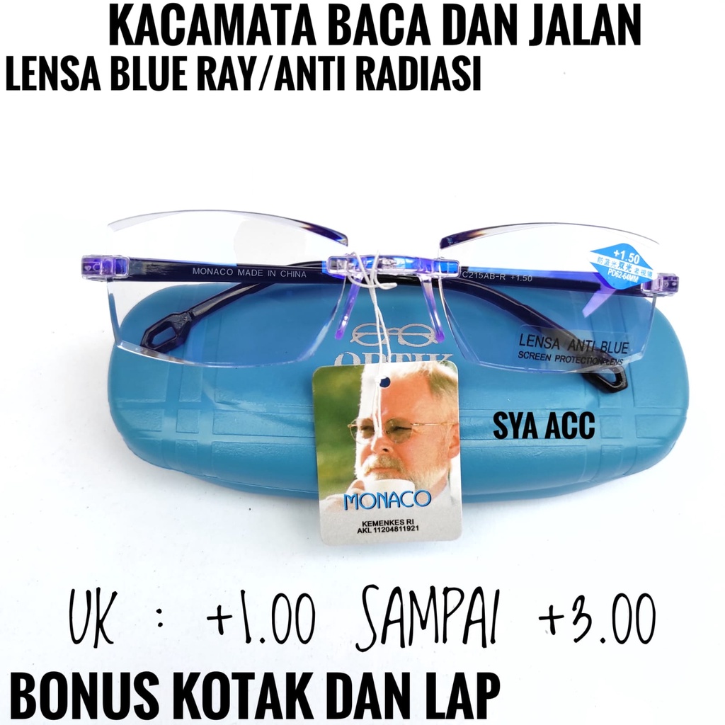Jual Kacamata dua fungsi baca dan jalan terlaris lensa blue ray anti ...