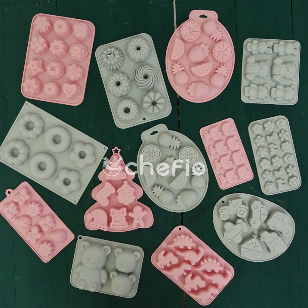 Jual Cetakan Silikon Puding Bento Kue Cake Coklat Jelly Fondant Sabun ...