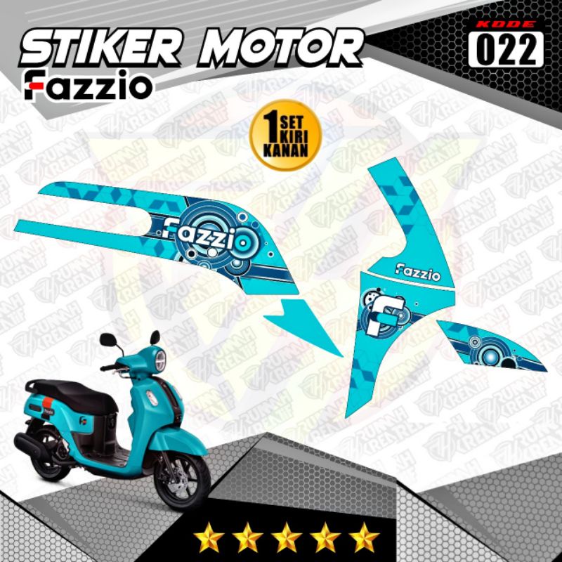 Jual Decal Sticker Striping Variasi Yamaha Fazzio 125 - Yamaha Fazzio Hybrid |Decal Fazzio - Lis ...