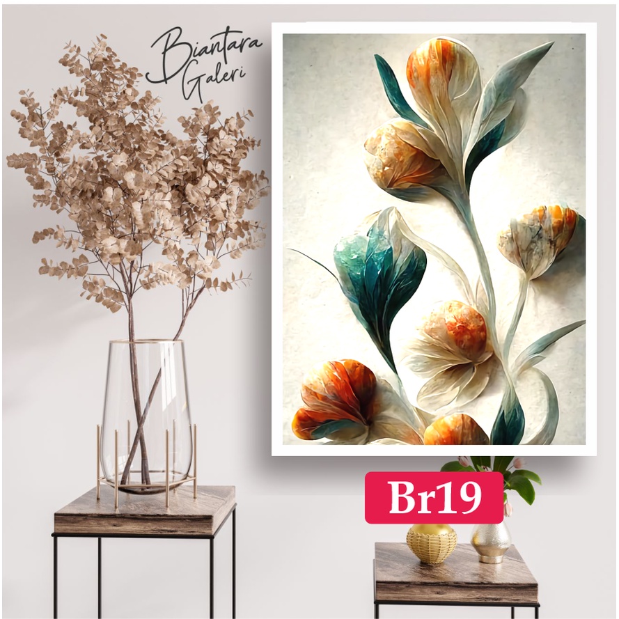 Jual NEW! BIANTARA (30X40 CM) UKURAN JUMBO BUNGA REALISTIK ABSTRAK ...
