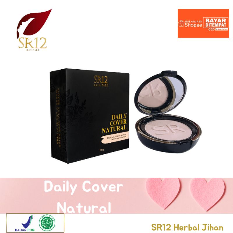 Jual COMPACT POWDER / BEDAK PADAT SR12 / DAILY COVER NATURAL / SHEER PINK / TAHAN LAMA ...