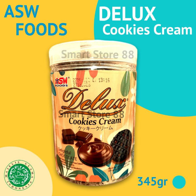 Jual ASW FOODS DELUX COOKIES CREAM 345GR | Shopee Indonesia