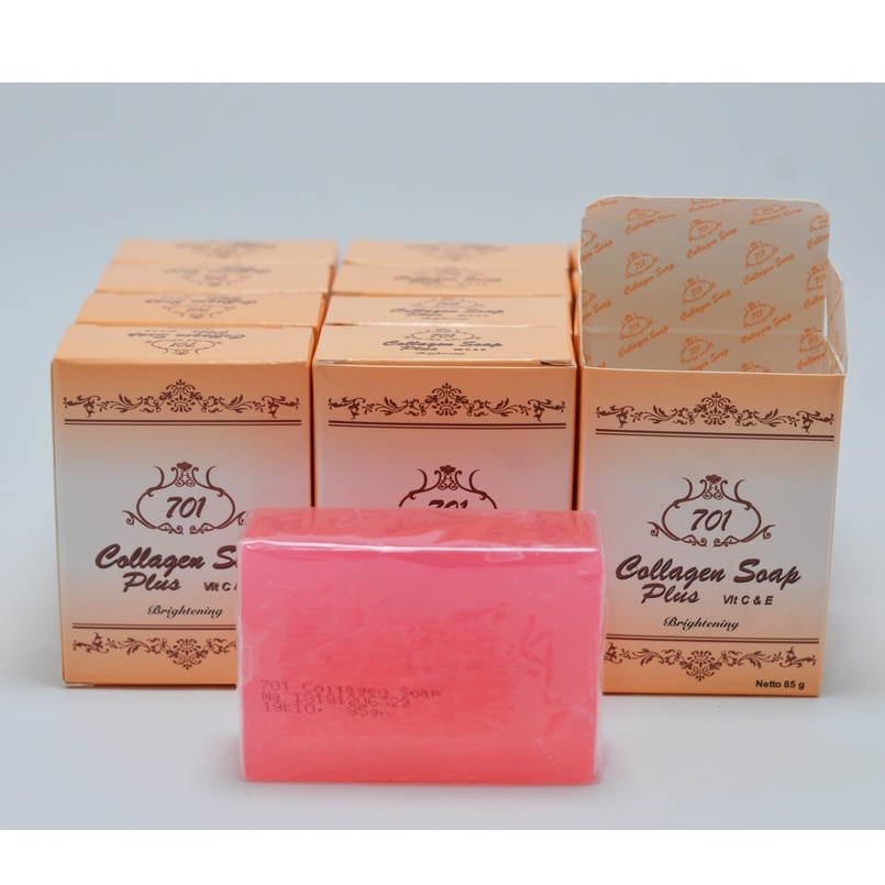 Jual 1 Lusin Collagen Soap Plus Vit C & E Brightening BPOM / Sabun ...