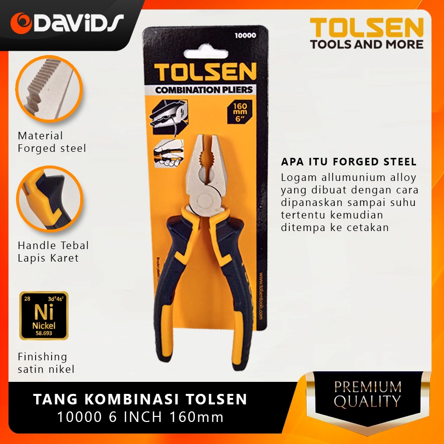 Jual Tang Kombinasi Multifungsi Serbaguna 6 Inch Perkakas Tukang Tolsen ...