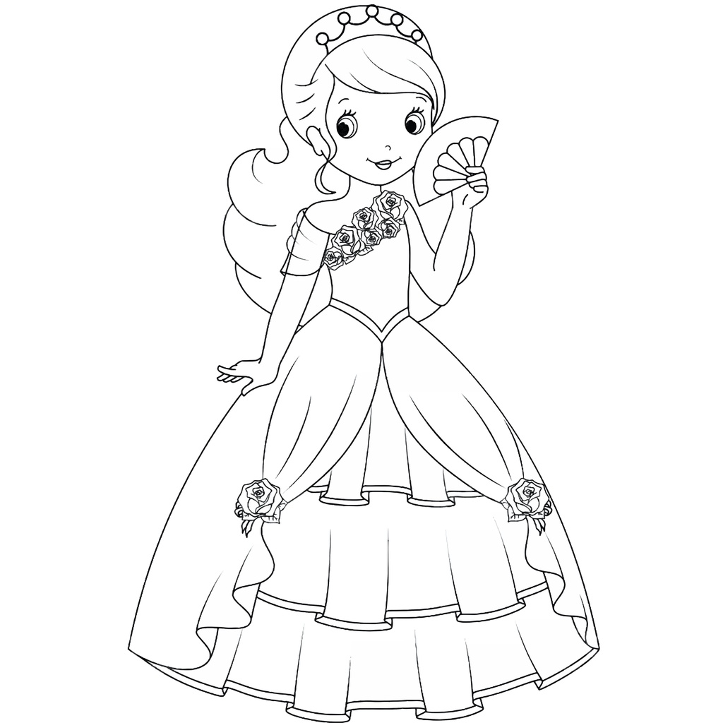 Jual Gambar Sketsa Mewarnai ~ PRINCESS/ Seketsa Lukis / Drawing Sketch ...