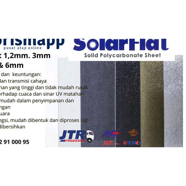Jual Solarflat 1.2mm, Atap Solid Solartuff, Solar Flat per 50 cm ...