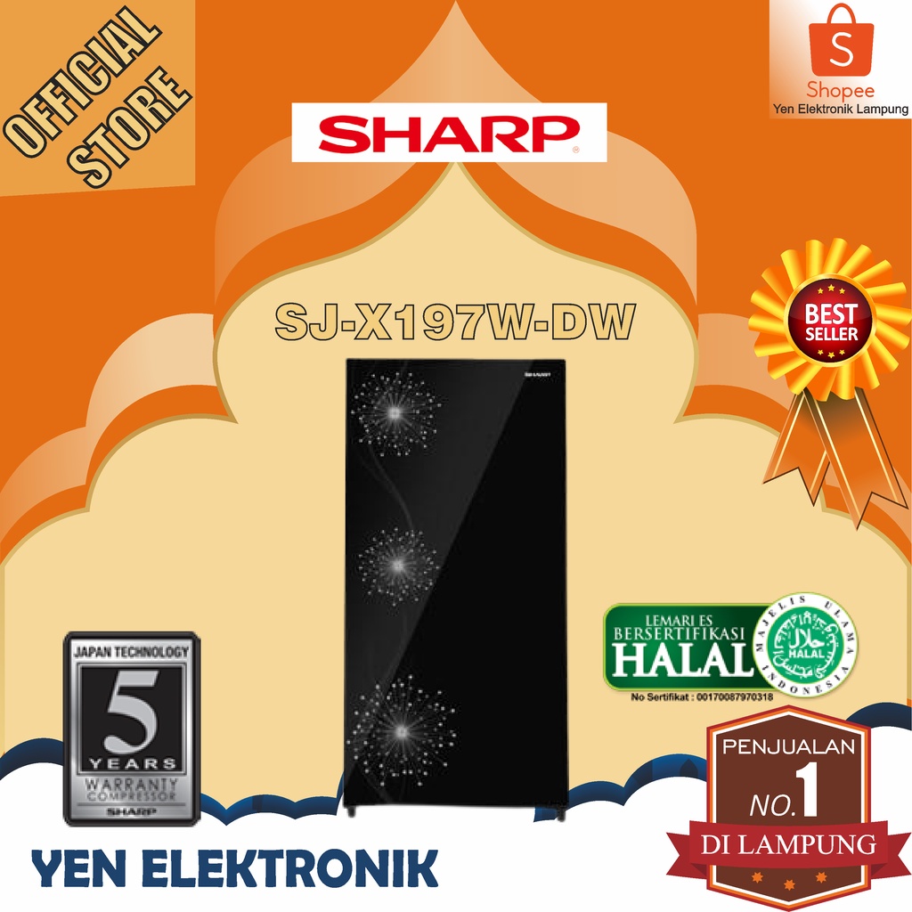 Jual Kulkas SHARP SJX 197 WDW Kulkas 1 Pintu Double Freezer Garansi Resmi SHARP 5 Tahun | Shopee ...