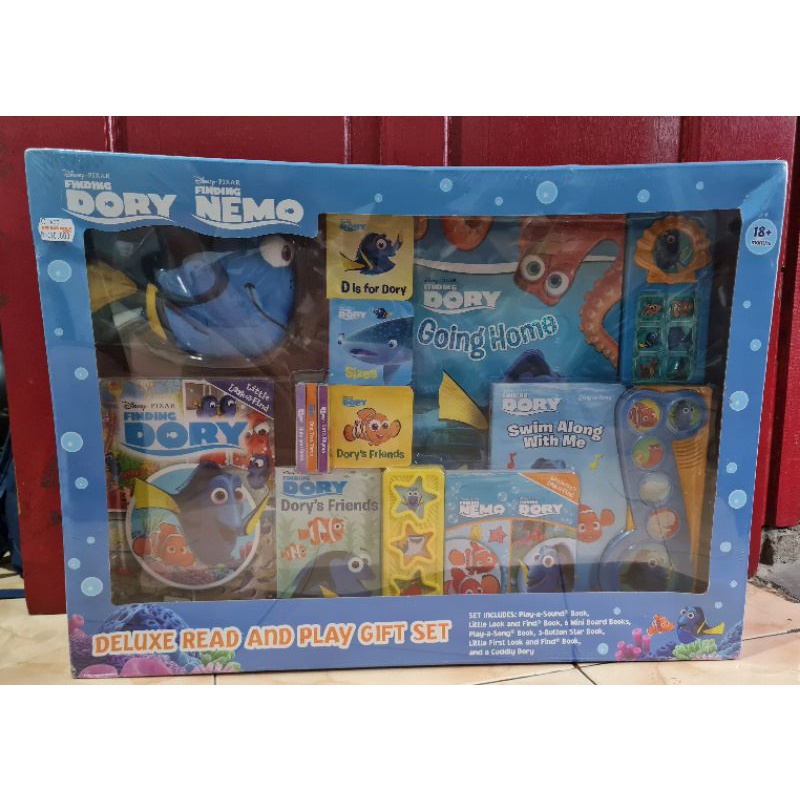 Jual finding nemo finding dory delixe read and play gift set | Shopee ...