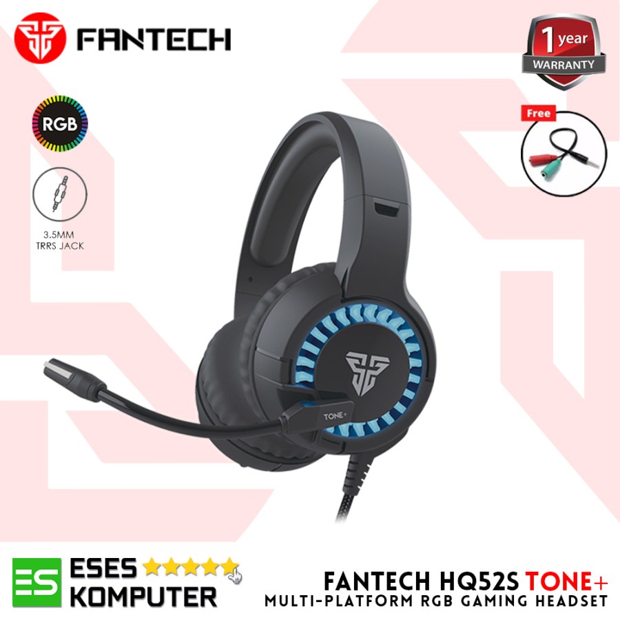 Jual Headset Fantech HQ52s HQ-52s Tone+ Plus - Gaming - RGB - Garansi ...