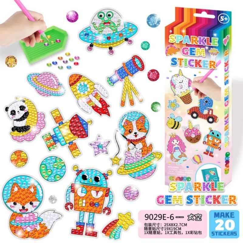 Jual Mainan SPARKLE GEM STICKER/Diamond Painting/Sticker DIY/Mainan ...