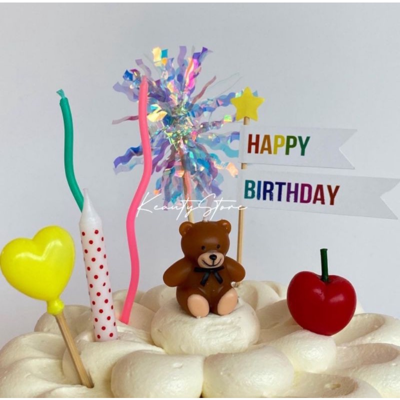 Jual [5 pcs/set] topper kembang api, topper fireworks gaya estetik ...