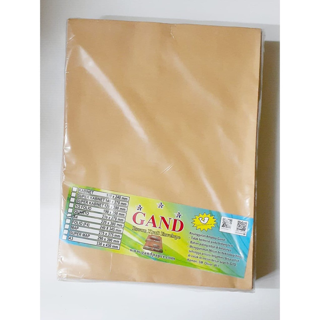 Jual GAND AMPLOP COKLAT A4 GAND ISI 100 ++++ | Shopee Indonesia