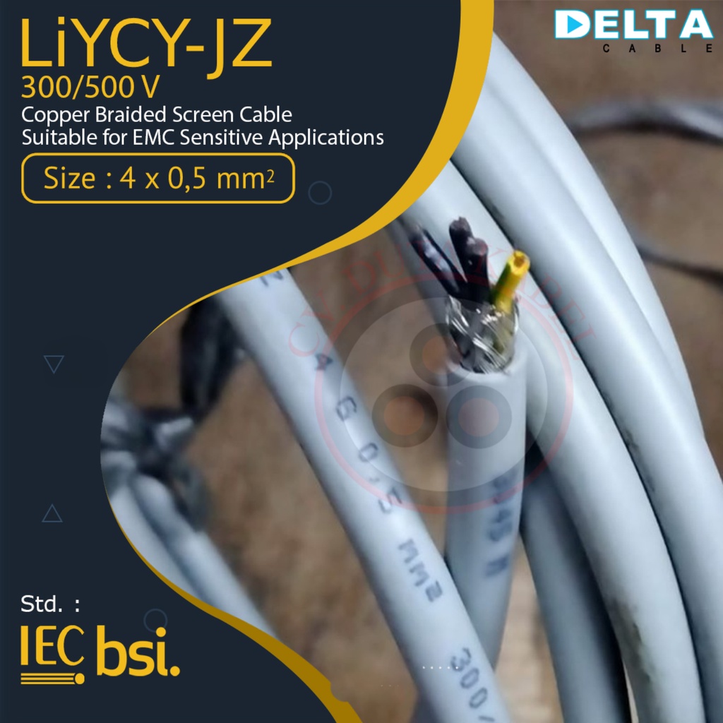 Jual Kabel LiYCY-JZ 4x0,5 mm2 DELTA /4x0,5mm2/4x0.5 mm2/4x0.5mm2/4 x 0 ...