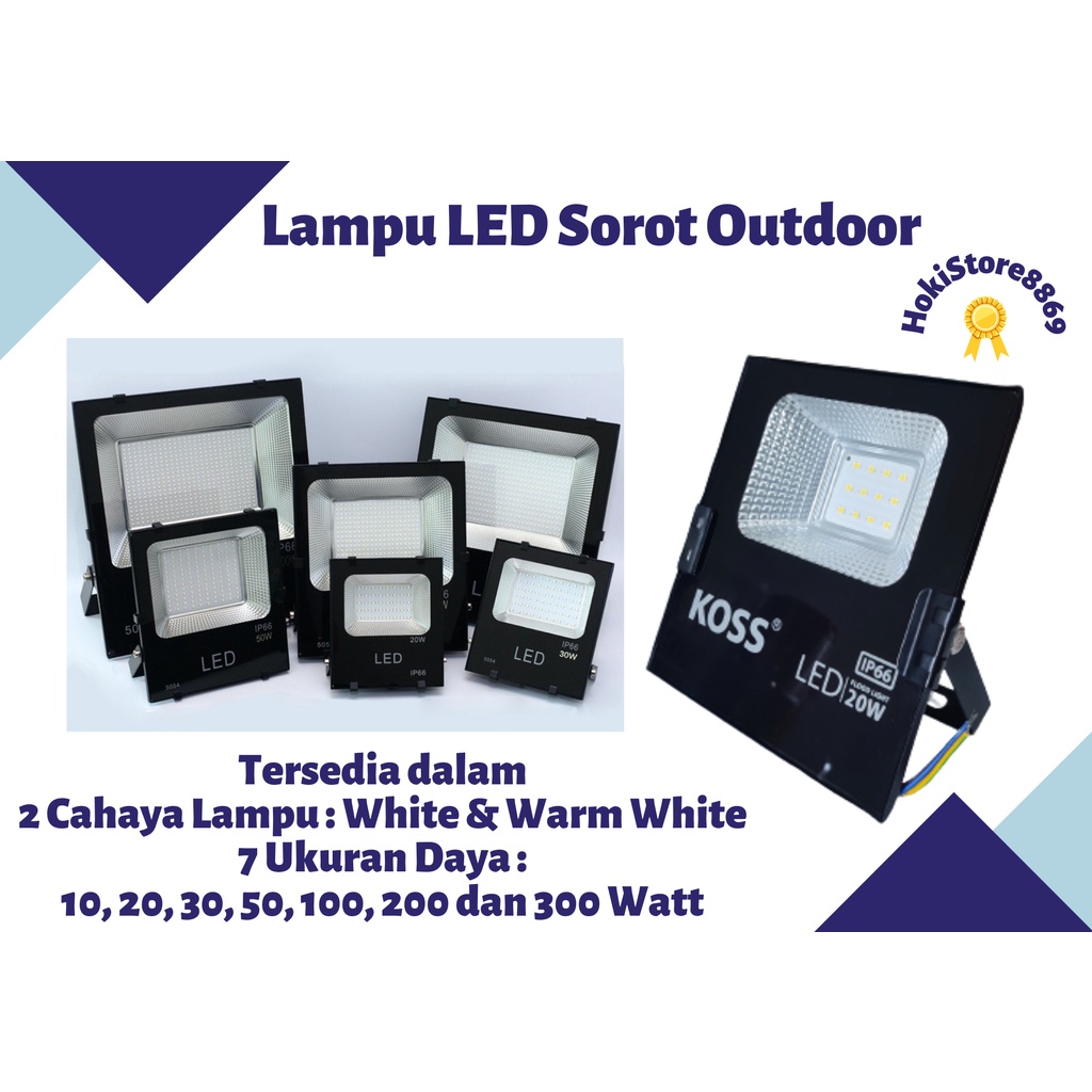 Jual Lampu LED Sorot Outdoor 100, 200, 300 dan 500 watt | Shopee Indonesia