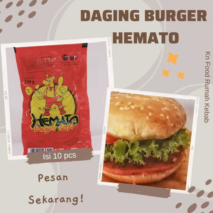 Jual DAGING BURGER HEMATO ISI 10 PCS | Shopee Indonesia