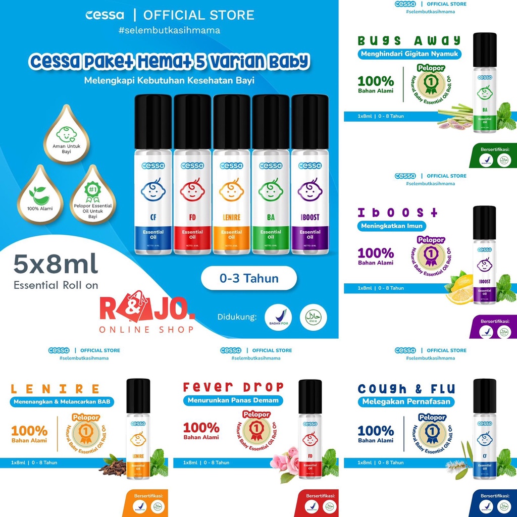 Jual CESSA Essential Oil 8ml | Cessa Baby Cough & Flu | Lenire | Immune ...