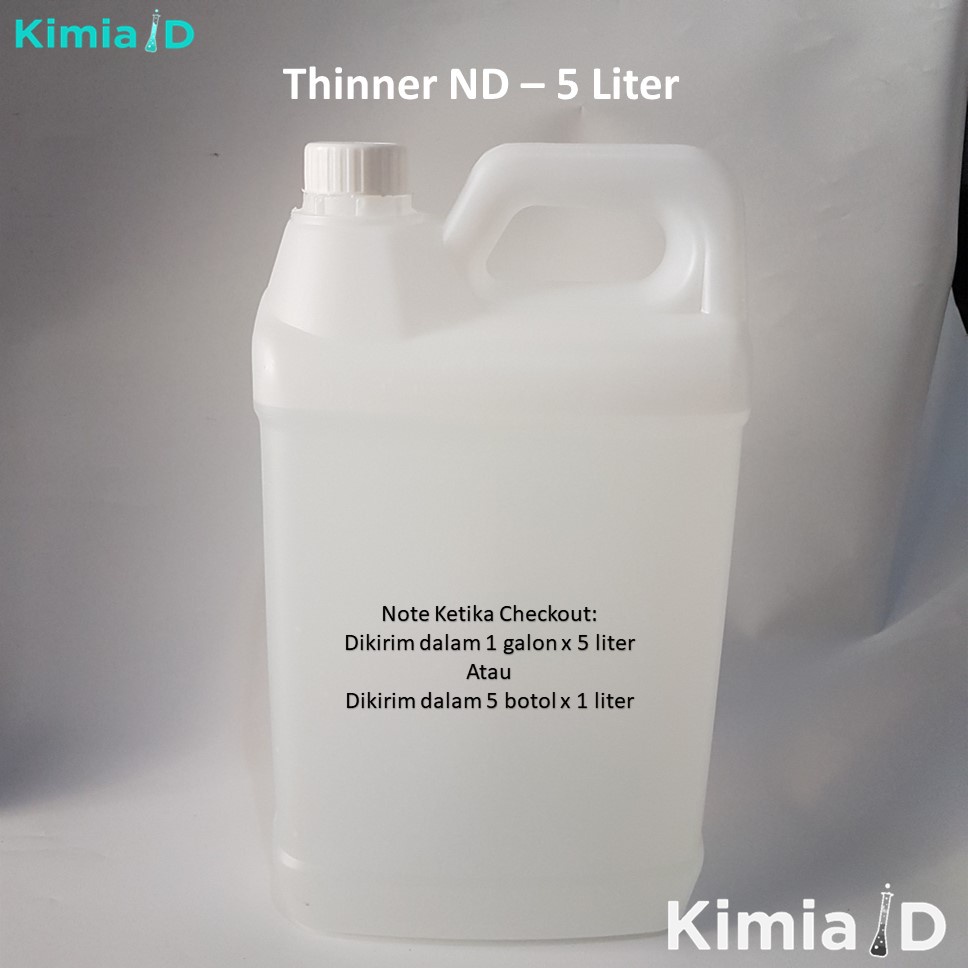 Jual Thinner ND 5 Liter Thinner ND+ ND Super Pengencer Cat Duco Synthetic | Shopee Indonesia