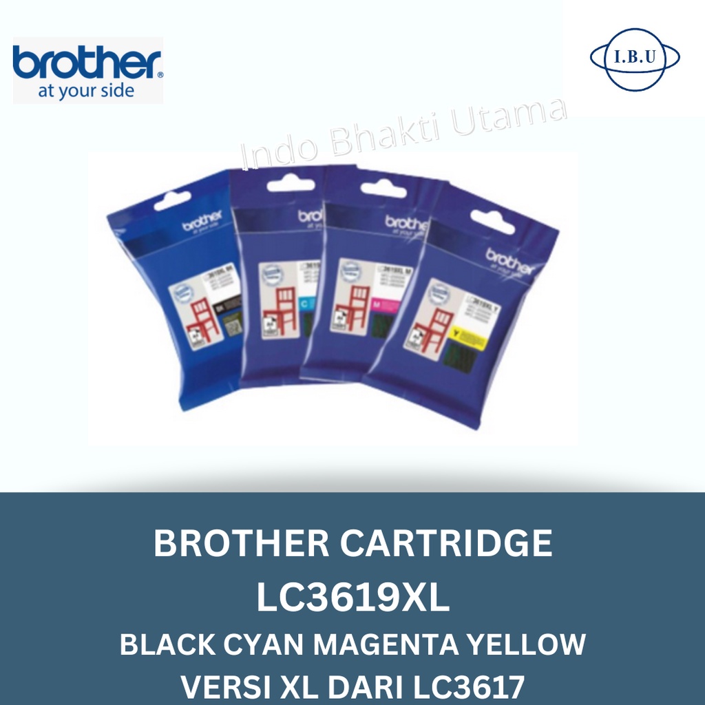 Jual BROTHER INK CARTRIDGE LC3619XL BLACK CYAN MAGENTA YELLOW LC3617 ...