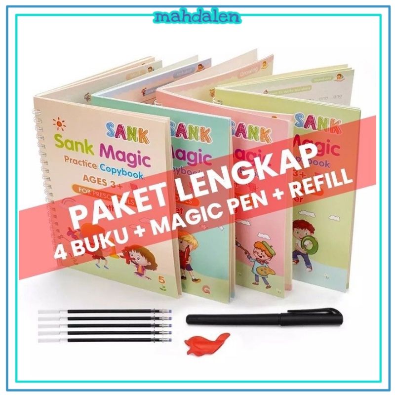 Jual {LTB1} SANK MAGIC PRACTICE COPY BOOK 4 IN 1 UMUR 3 TAHUN KEATAS ...