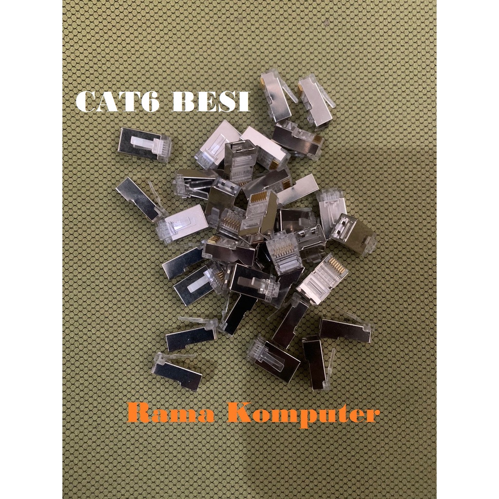 Jual Connector RJ45 Cat6 Besi isi 50 pcs | Shopee Indonesia