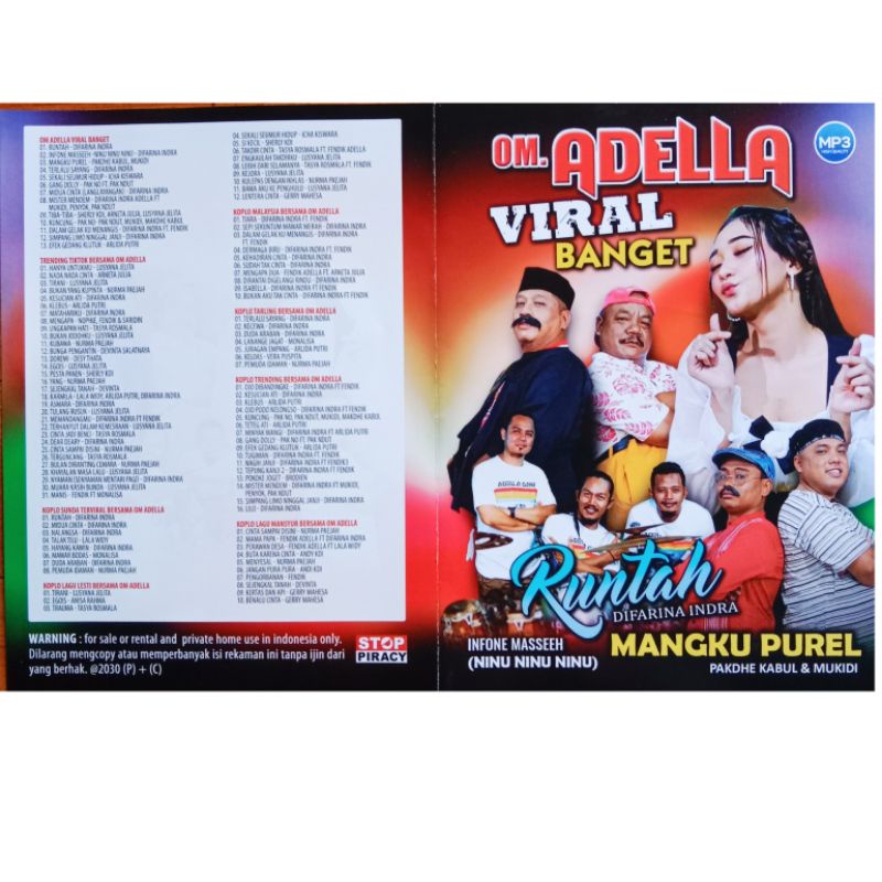 Jual Kaset VCD Musik Lagu Mp3 Dangdut Terbaru Om Adella(Runtah) | Shopee Indonesia