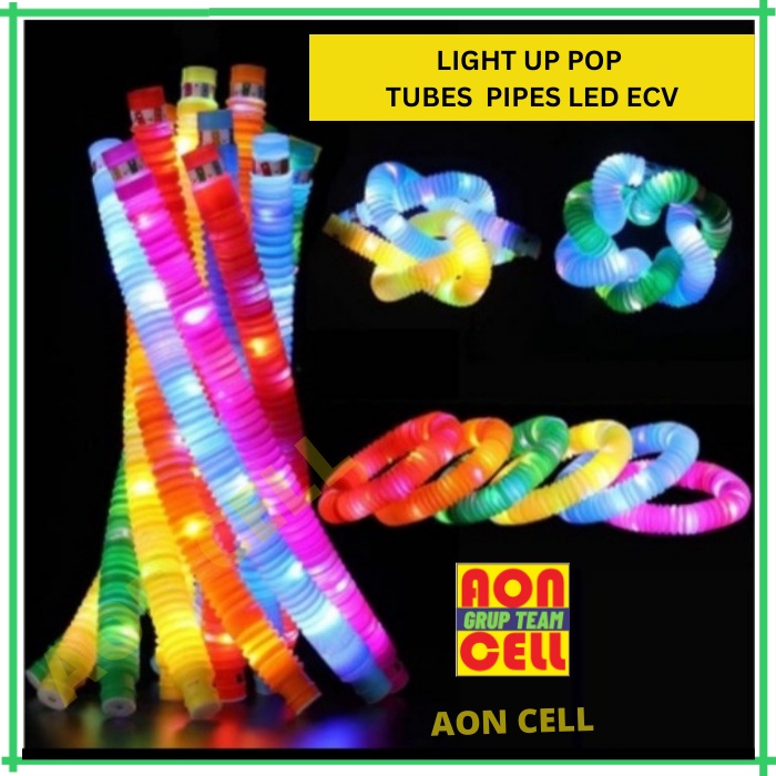 Jual light up pop tubes pop pipes LED stick pipa selang fidget toy ECV ...