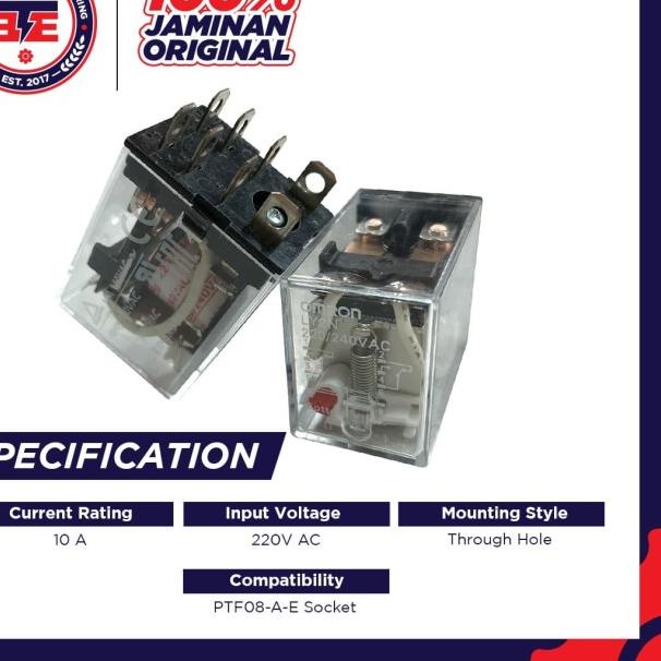 Jual Relay Omron 8 Kaki 10 Amper LY2N 220V AC | Shopee Indonesia